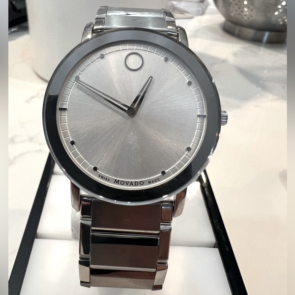 Movado | Accessories | Movado Silver Mirror Museum With Concave Dot ...